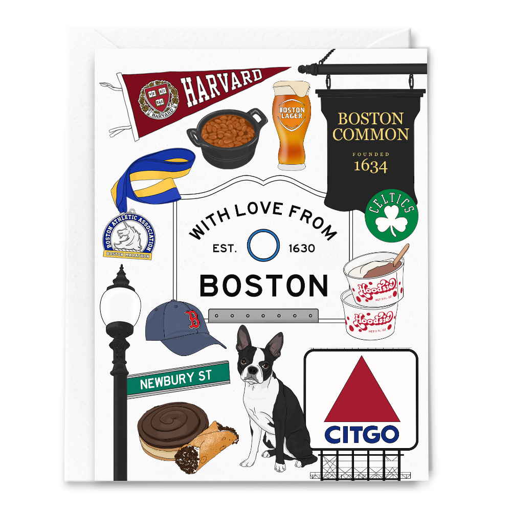 With Love from Boston, Boston Icons, Card – Sammy Gorin LLC
