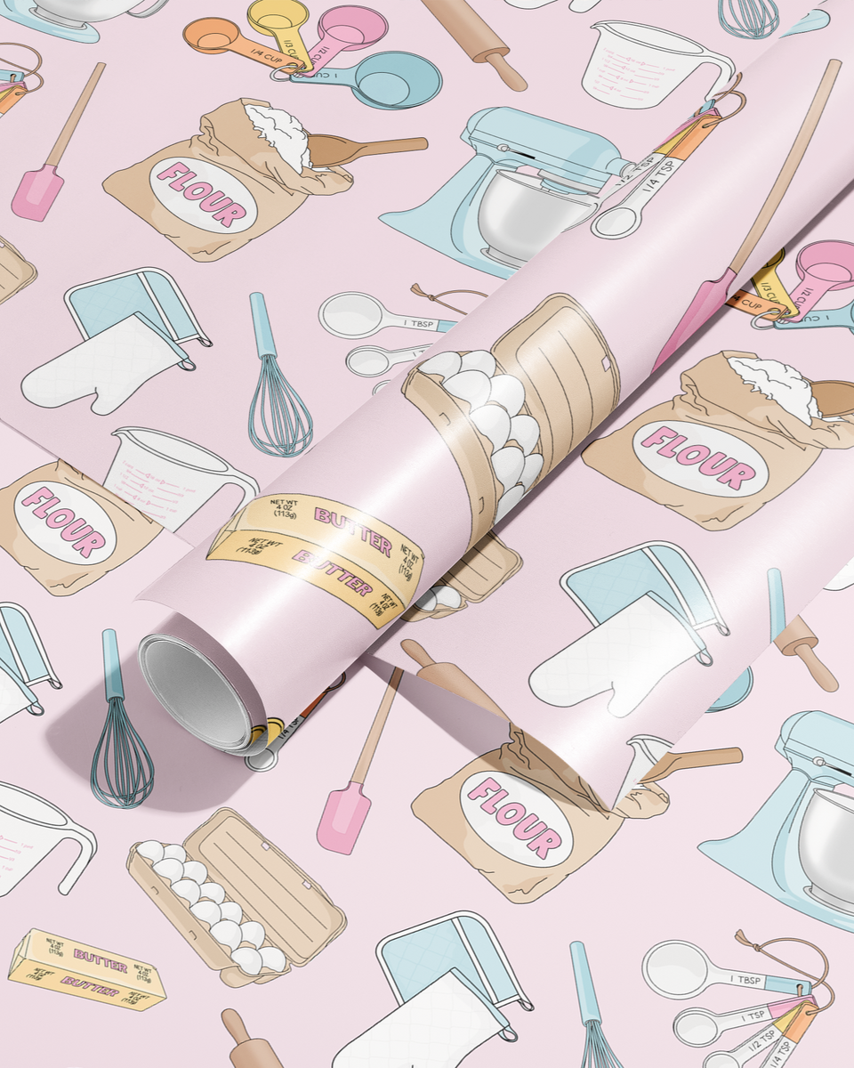 Let's Bake Gift Wrapping Paper – Sammy Gorin LLC