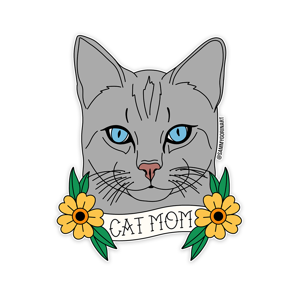Cat Mom Sticker – Sammy Gorin LLC