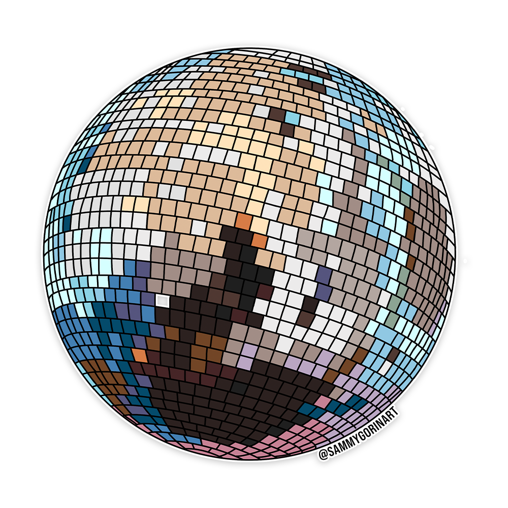Detailed Disco Ball Sticker – Sammy Gorin LLC