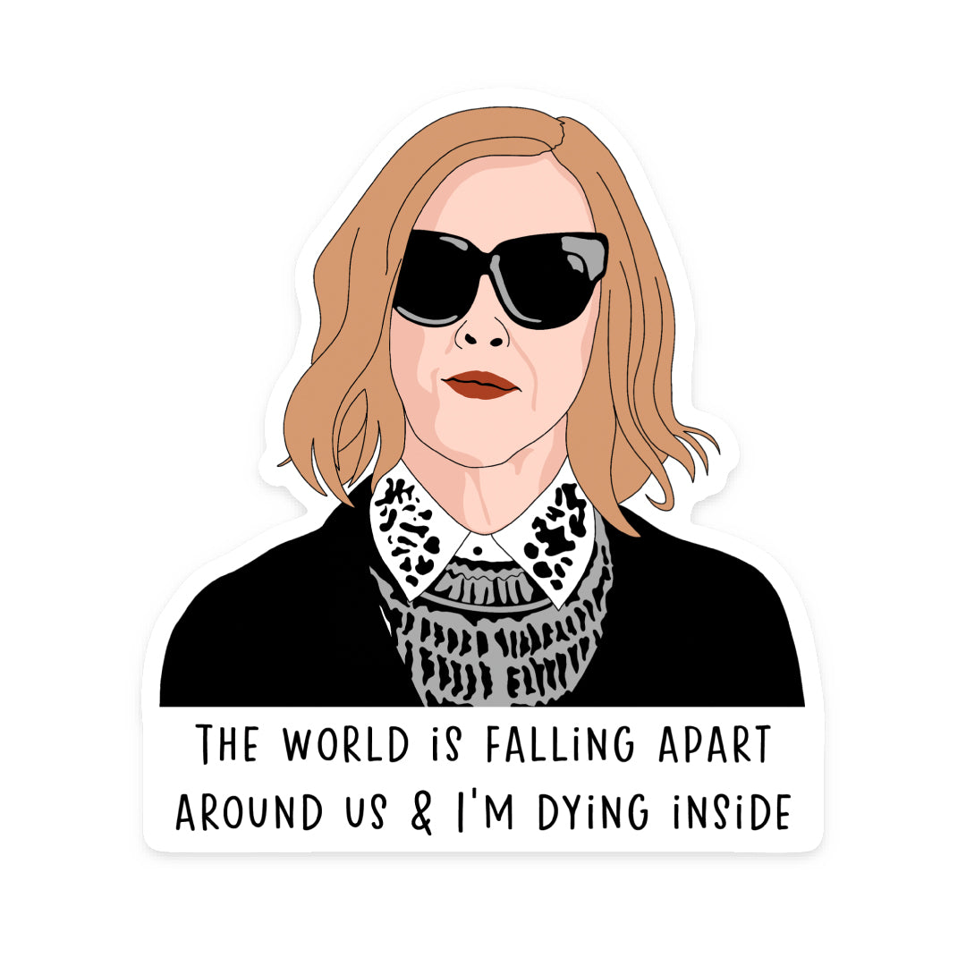 Moira Dying Inside Sticker – Sammy Gorin LLC