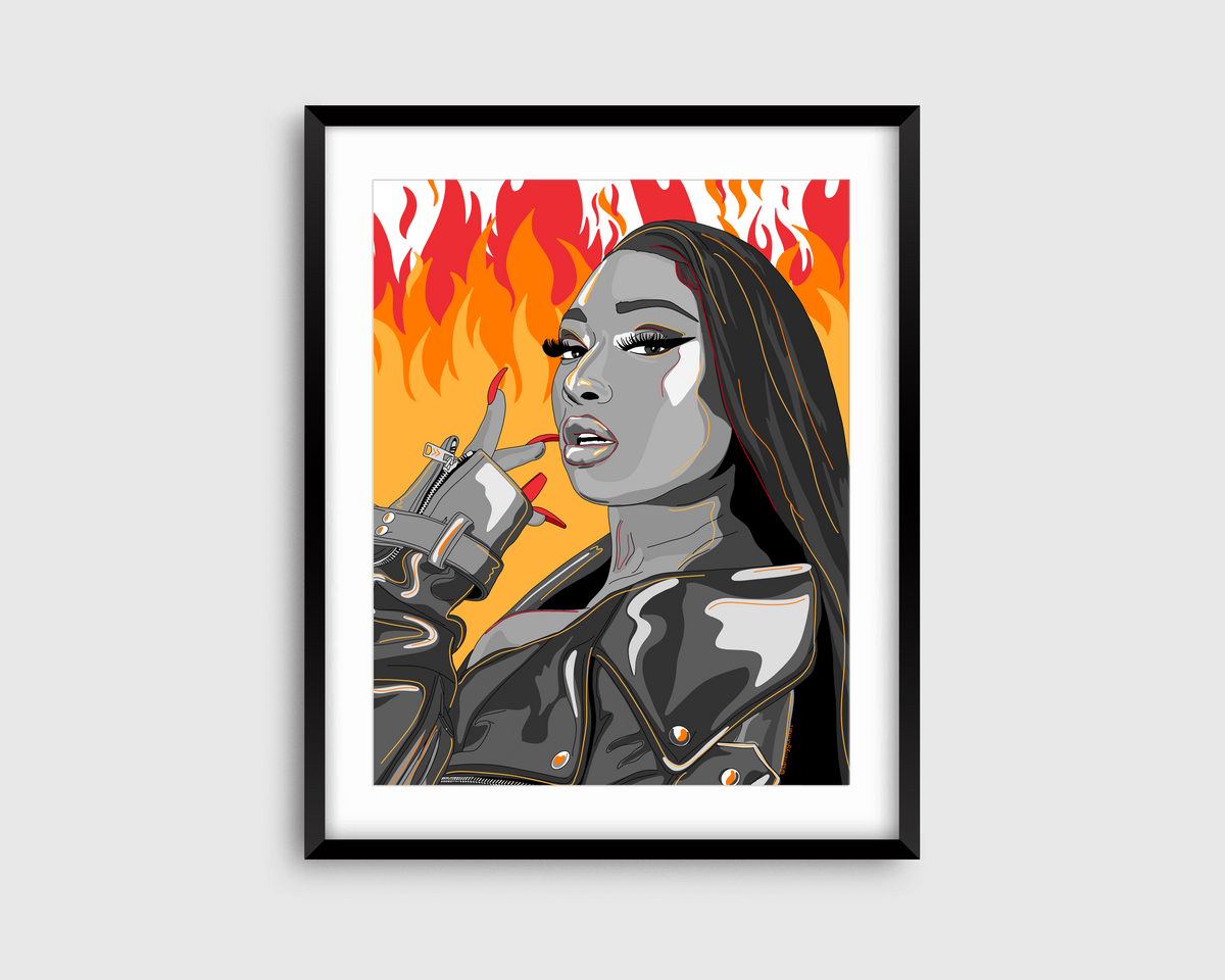 Megan Thee Stallion Portrait Fine Art Print – Sammy Gorin LLC