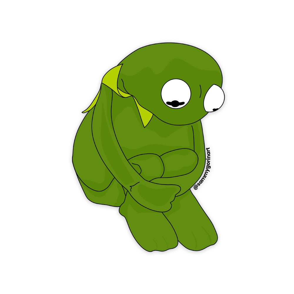 Sad Kerm Sticker – Sammy Gorin LLC